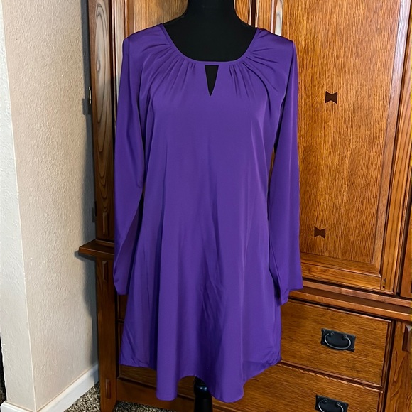 vfish | Dresses | Vfish Purple Long Sleeve Dress | Poshmark